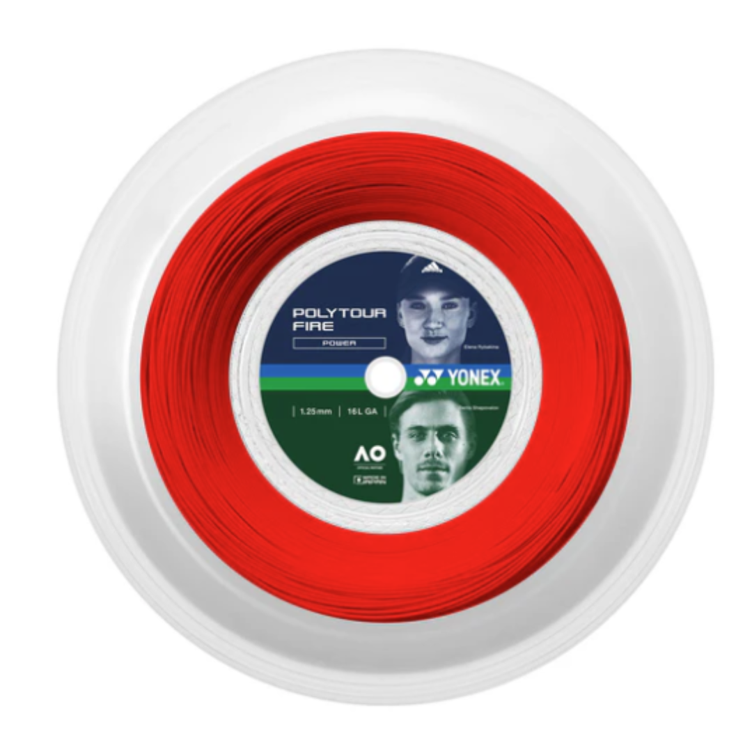 Yonex Poly Tour Fire 1.25mm Red - 200m Coil