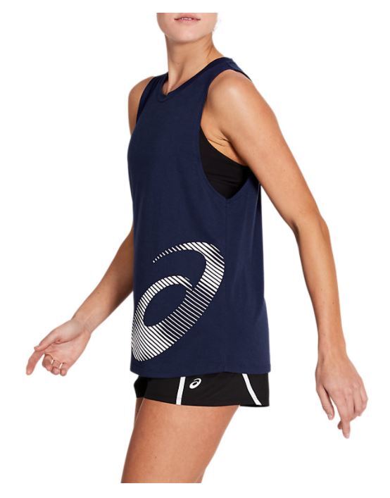 Asics Women's Core Train Graphic Tank - Peacoat Blue