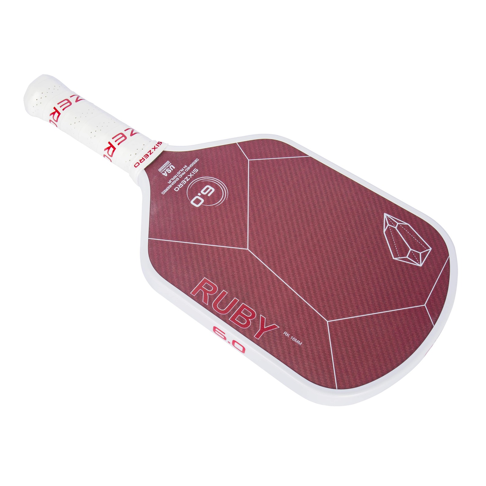 Six Zero Ruby 16mm Pickleball Paddle