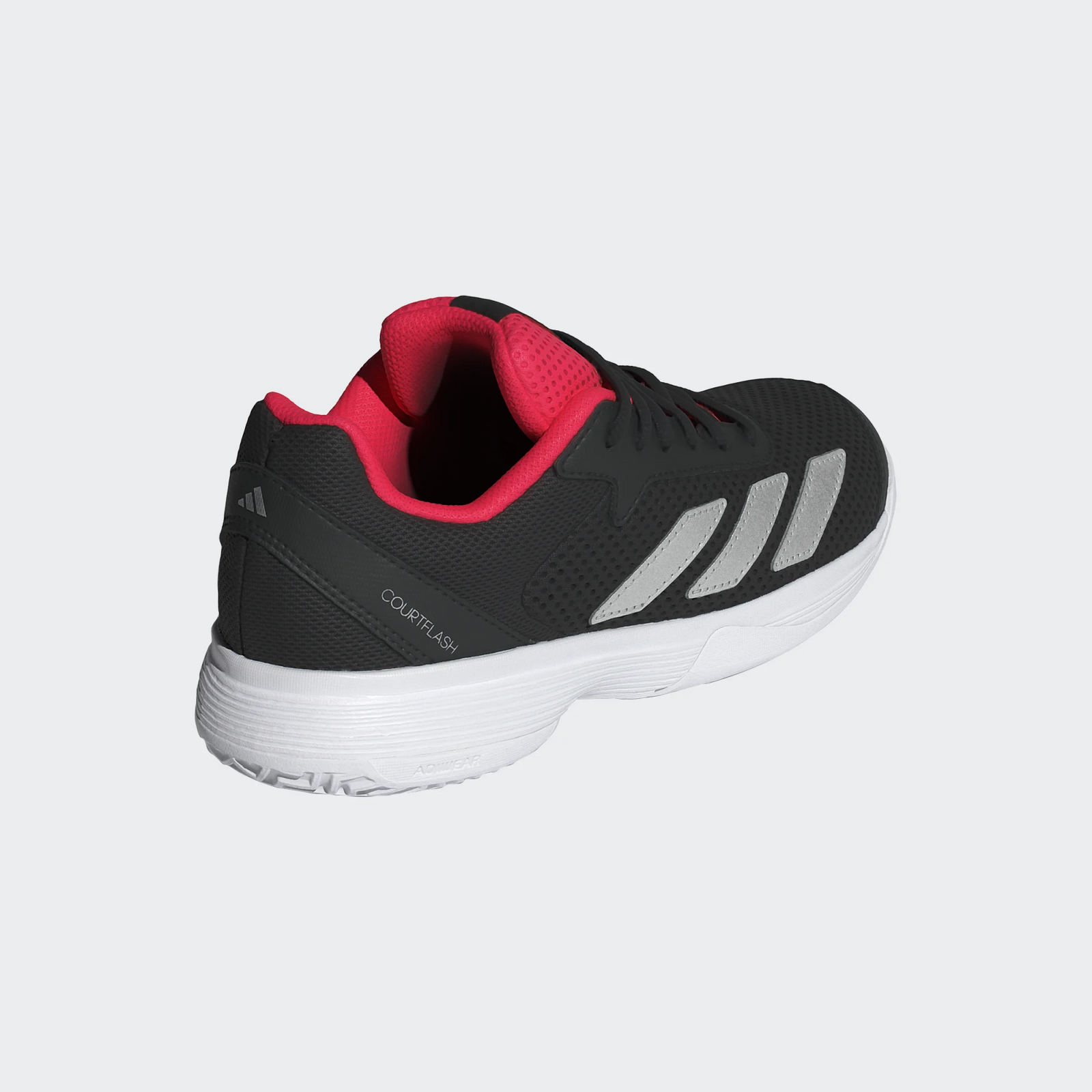 Adidas Junior Court Flash (AC) -Black/Silver/Red
