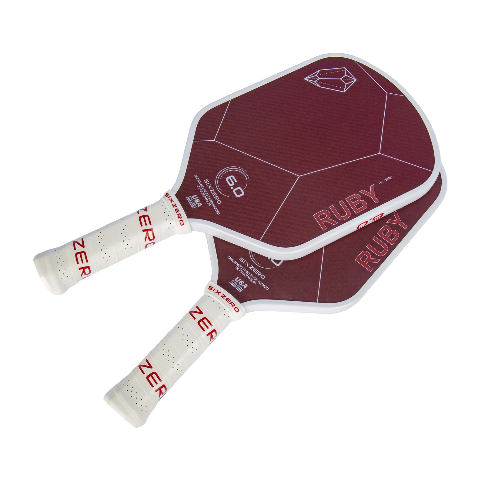 Six Zero Ruby 16mm Pickleball Paddle